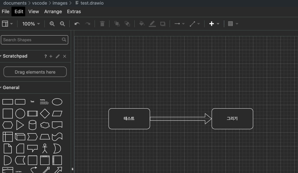 Drawio로 Vscode에서 다이어그램 작성하기 Today Eddie Learned
